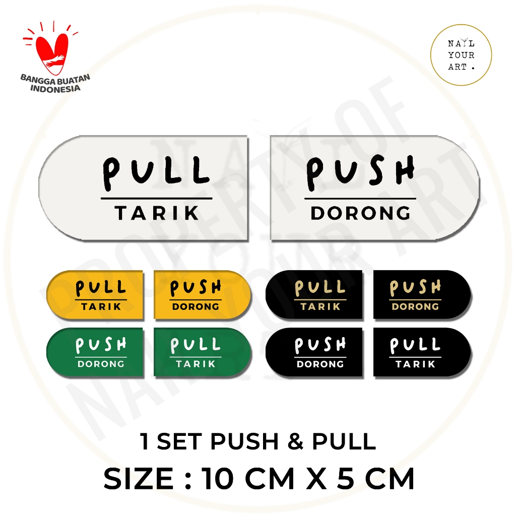 Jual Nail Your Art - Sign Akrilik PUSH PULL TARIK DORONG SIDE - Signage ...