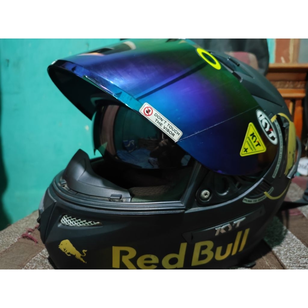 Jual KYT HELM K2 RIDER SOLID BLACK DOFF l MATT RED BULL | Shopee Indonesia