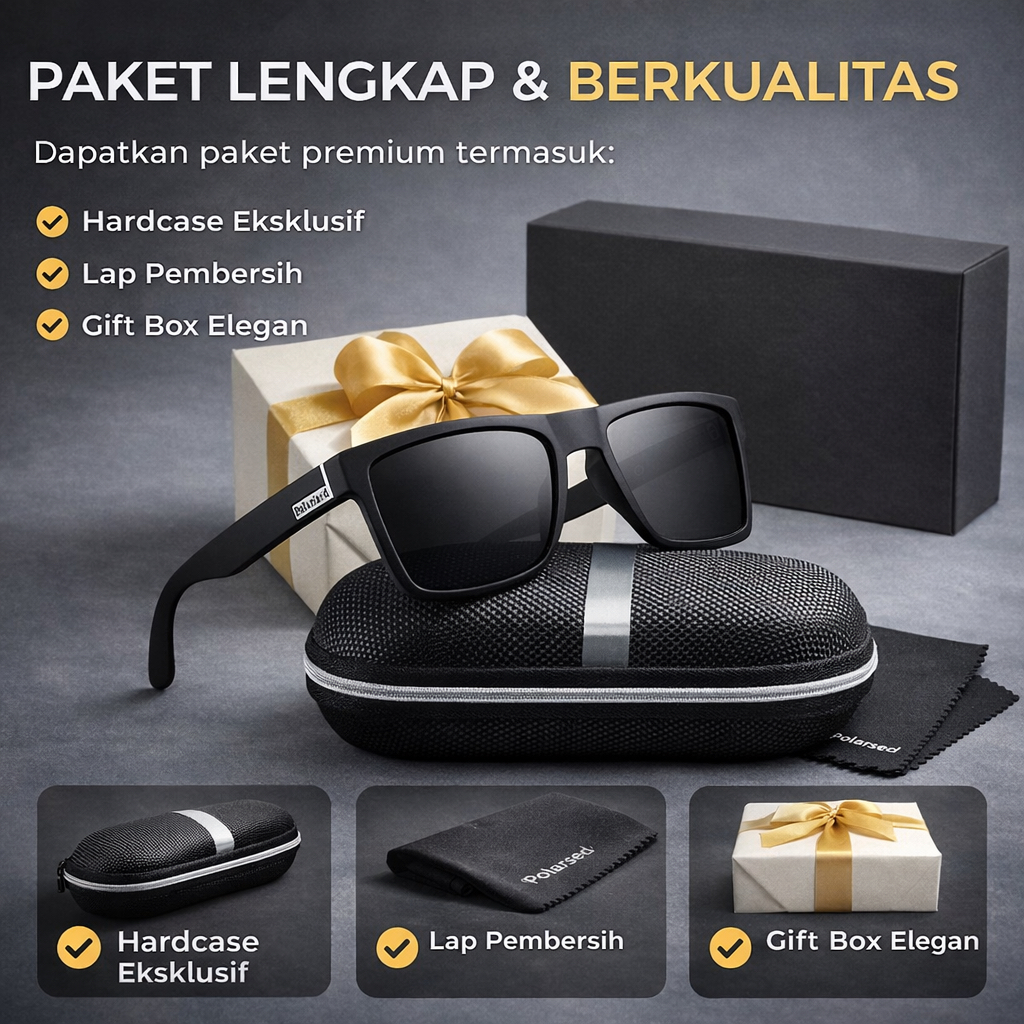 Jual Kacamata Hitam Polarized UV400 Pria Wanita Anti Silau dan Anti ...