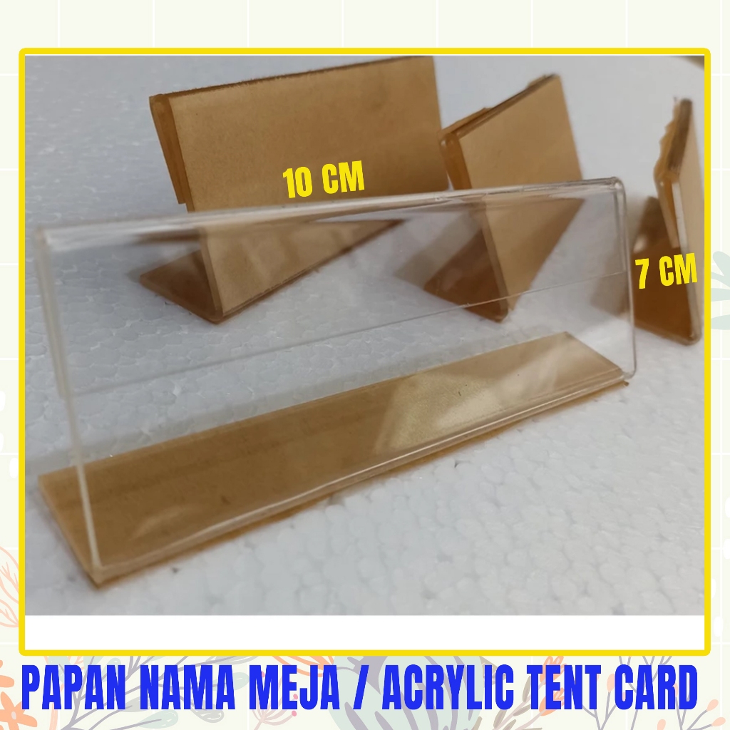 Jual Acrylic tent card,tempat tulisan, nama, label nama, papan nama ...