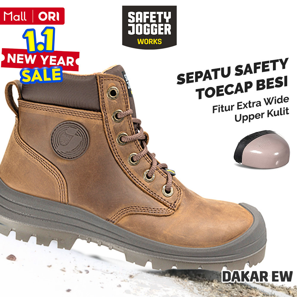 Jual PROMO AWAL TAHUN Safety Jogger Works Dakar EW S3 Leather Coklat ...