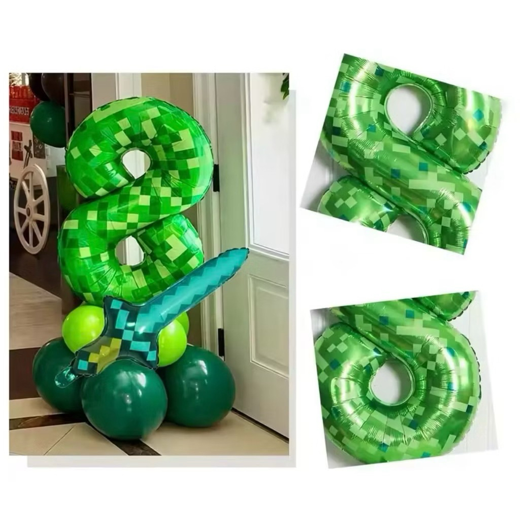 Jual PAKET STAND BALON PEDANG MINECRAFT ANGKA 100CM | Shopee Indonesia