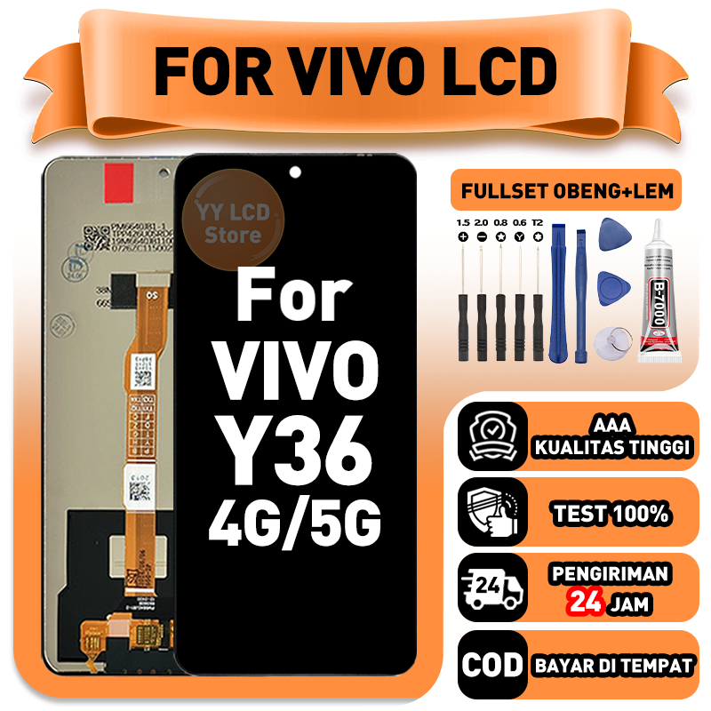 Jual LCD VIVO Y36 4G 5G Touchscreen Fullset Crown Murah Ori-Asli Obeng ...