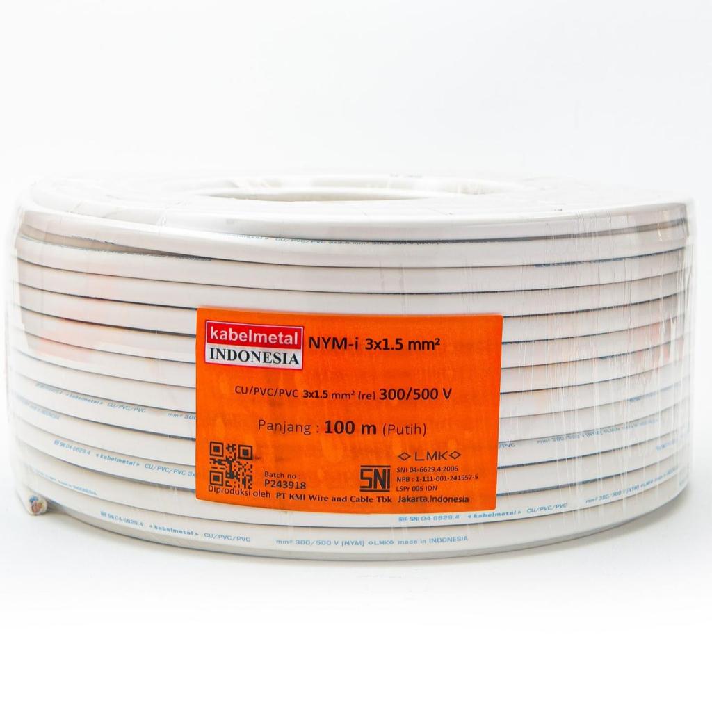 Jual (KARGO) kabel listrik metal kabelmetal indonesia KMI 3x2.5 3x2,5 ...