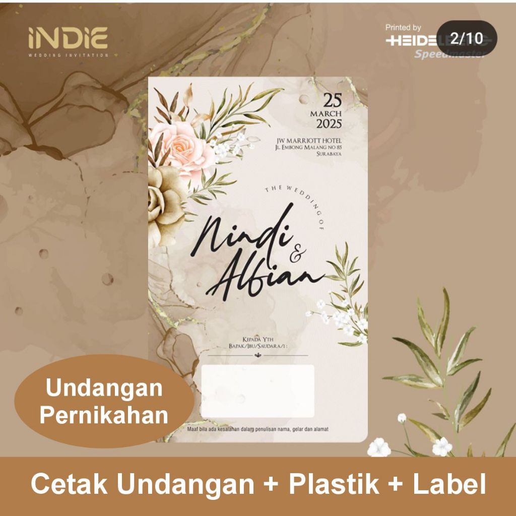 Jual CETAK UNDANGAN PERNIKAHAN UF3 FOIL EMAS | Shopee Indonesia
