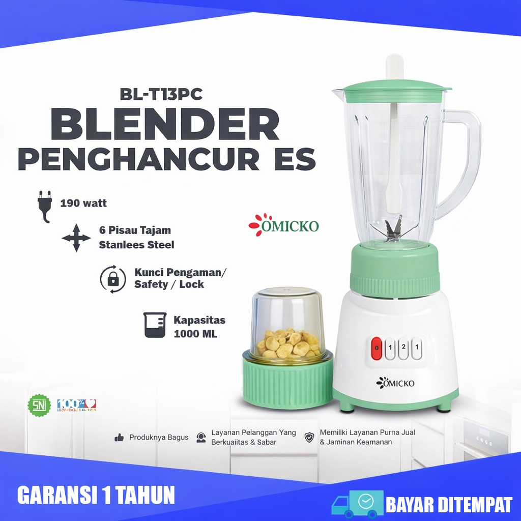 Jual OMICKO COD Blender Penghancur Es BL-T12PC SAGE | 190W Hemat ...