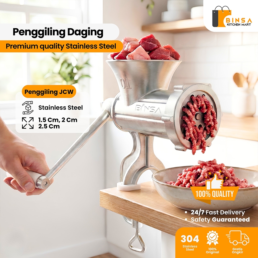 Jual BINSA - Mesin Giling Daging Manual Stainless Penggiling Bakso ...