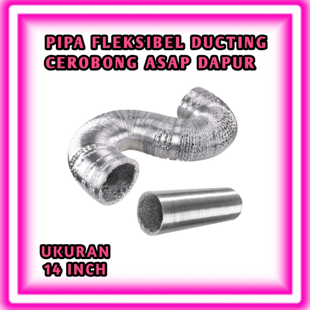 Jual Selang Spiral Fleksibel Alumunium Ukuran 14 inch 10 METER 1 Dus ...