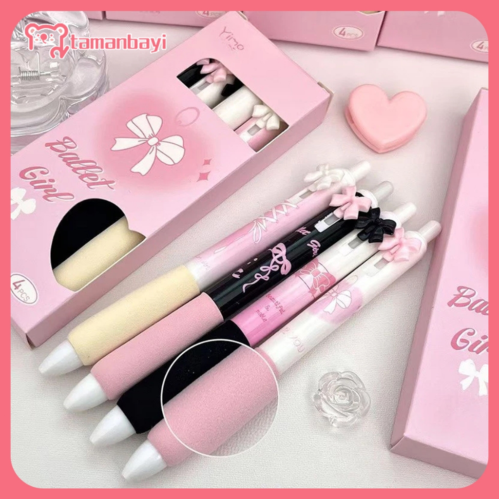Jual Pulpen Gel Aesthetic Pen 0.5mm Korea Tinta Hitam Pena pens Lucu ...