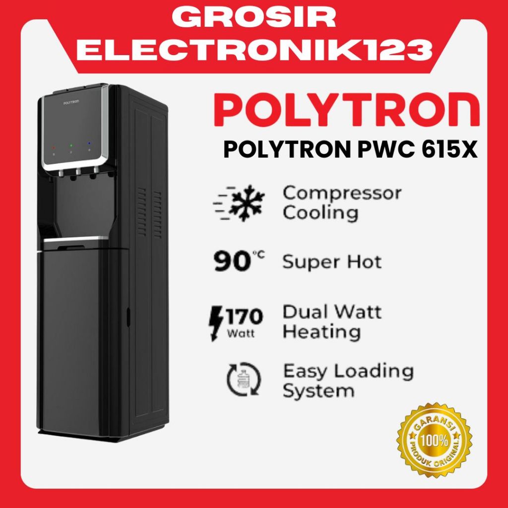 Jual POLYTRON DISPENSER GALON BAWAH PWC 615 X | Shopee Indonesia