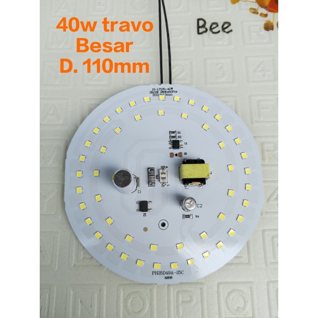 Jual PCB LED AC JS 40watt travo D.110cm putih terang | Shopee Indonesia