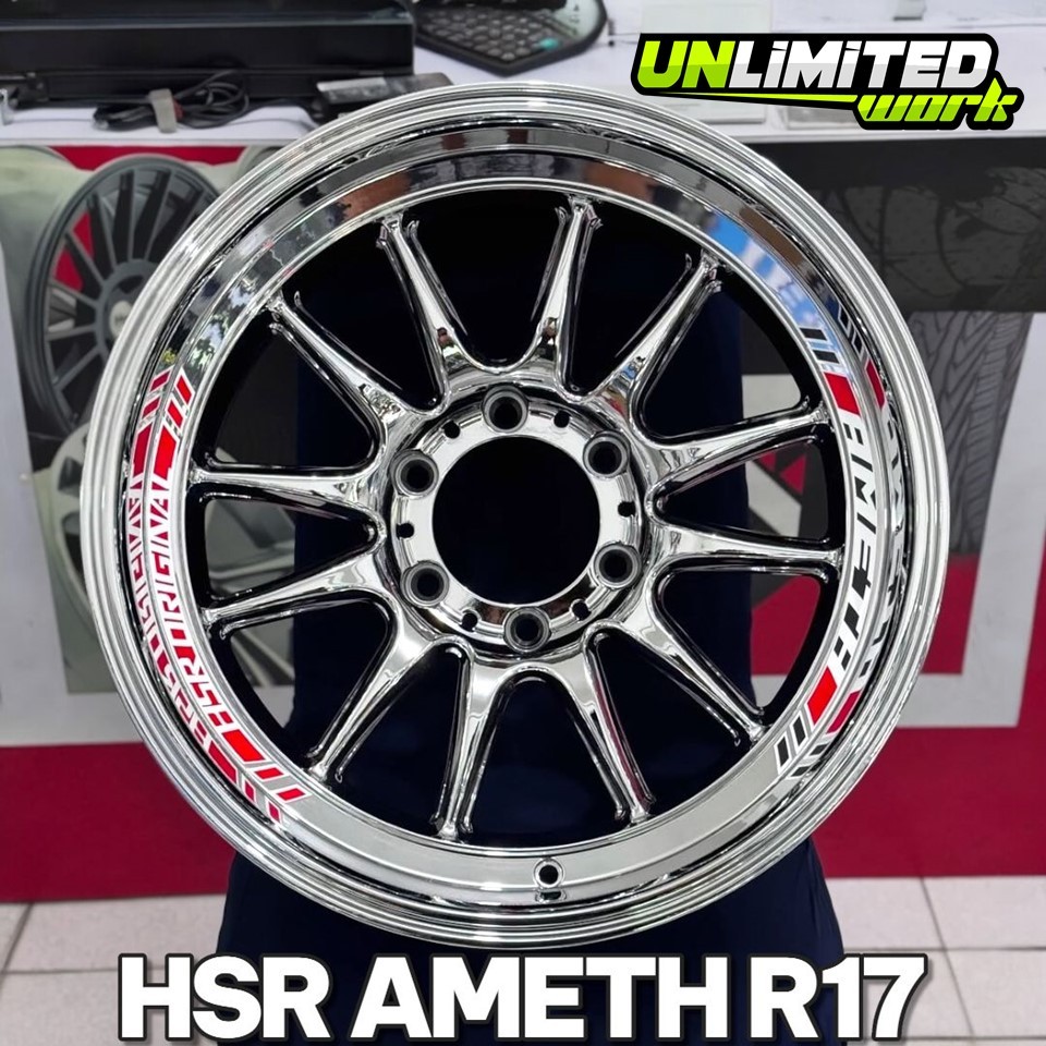 Jual Velg HSR Ameth R17 Black Chrome Hole 6X139,7 Velg Pajero Fortuner ...
