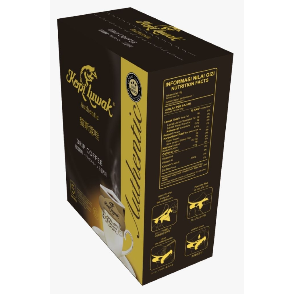 Jual Kopi Luwak Drip Authentic Box 5x10gr | Shopee Indonesia