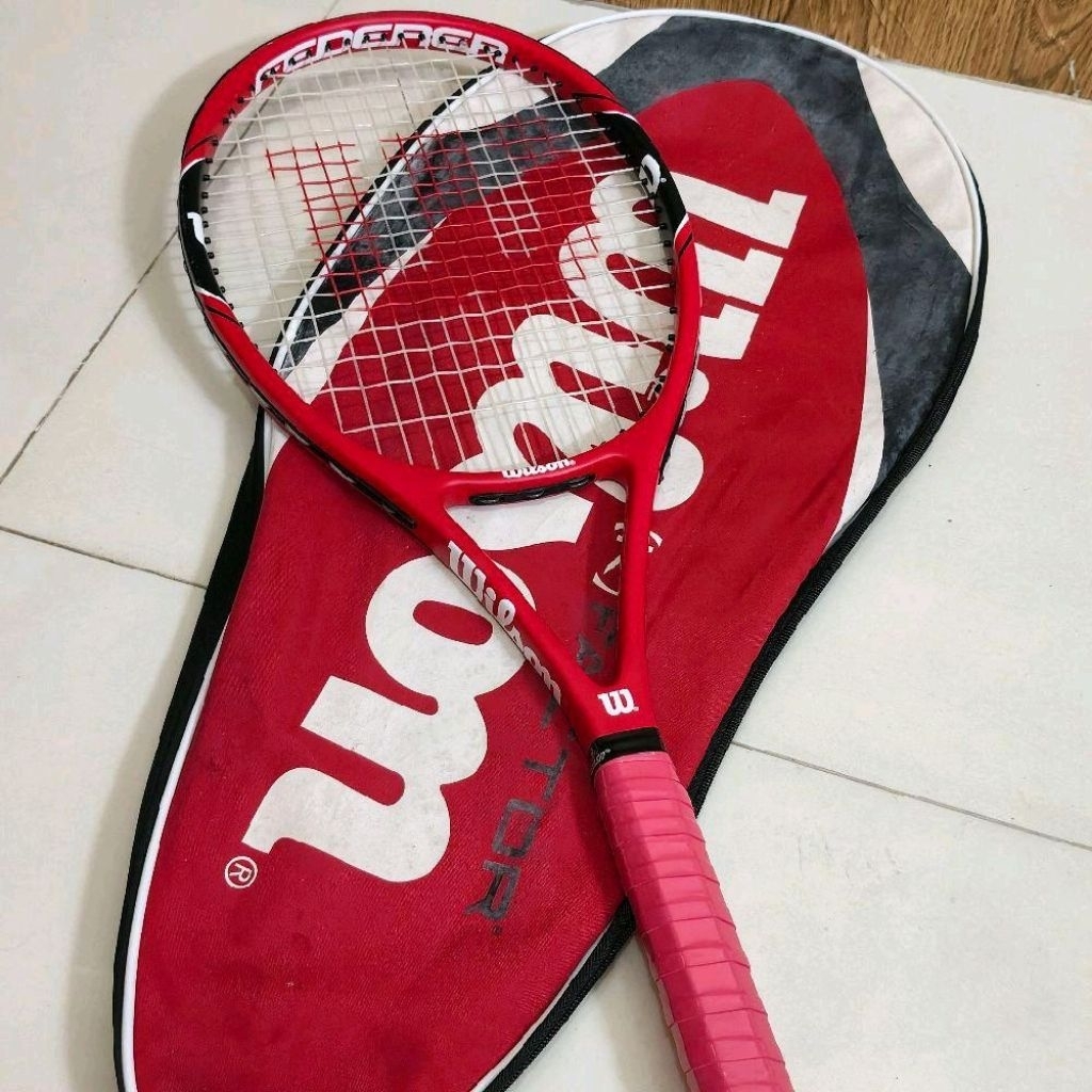 Jual RAKET TENIS BEKAS WILSON FEDERER 100 ORIGINAL MERAH | Shopee Indonesia