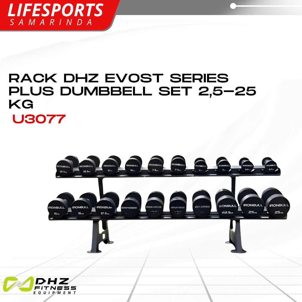 Jual LIFESPORTS alat Gym Rack DHZ Evost Series U3077 Plus Dumbbell Set ...