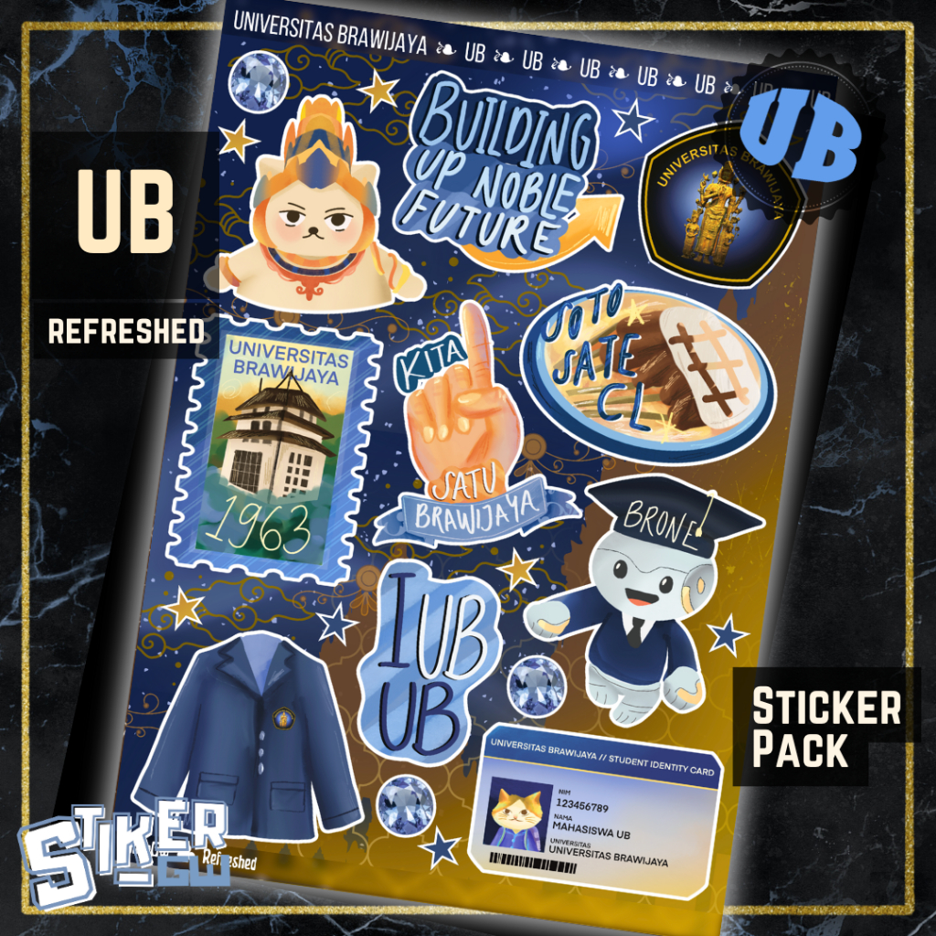 Jual [BERIZIN RESMI] Sticker Pack UB - Refreshed | STIKER Universitas ...