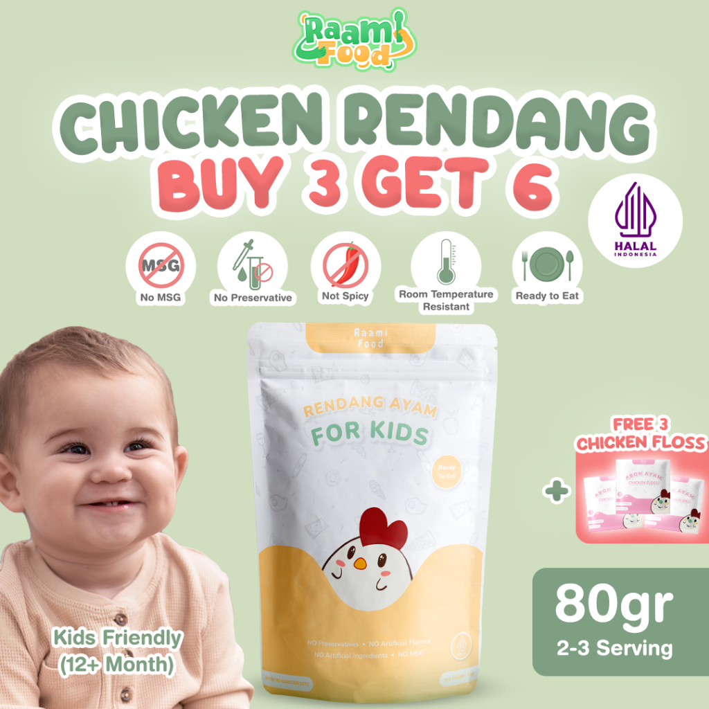 Jual Raami Food - Rendang Ayam Suwir Tidak Pedas NO MSG | Shopee Indonesia