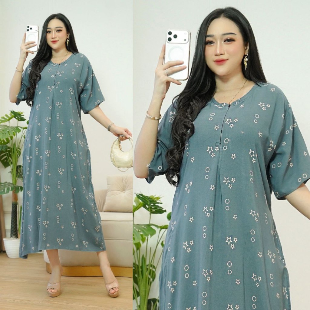 Jual Daster Wanita Terbaru Rayon Busui Resleting Depan - Baju Tidur ...