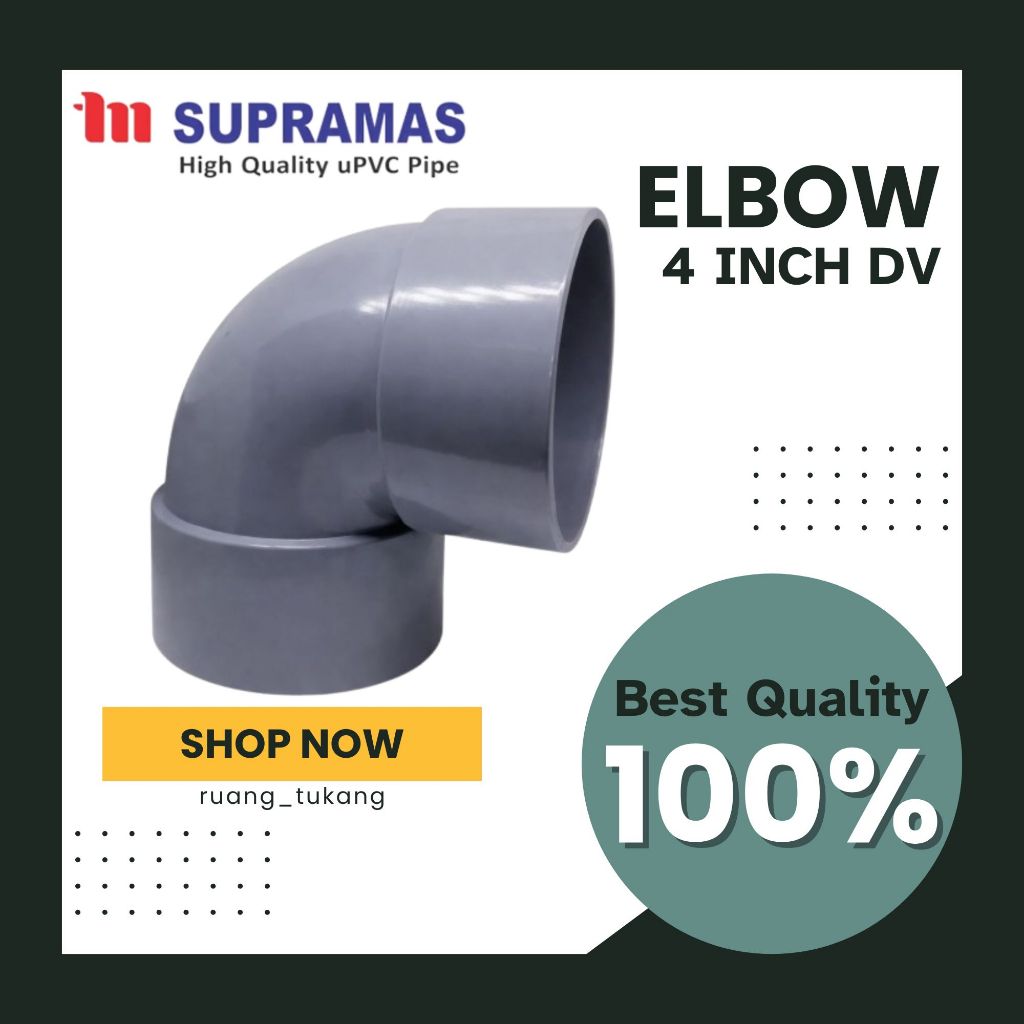 Jual Knee Keni Elbow Pipa PVC 4 Inch DV Tebal Bagus | Shopee Indonesia