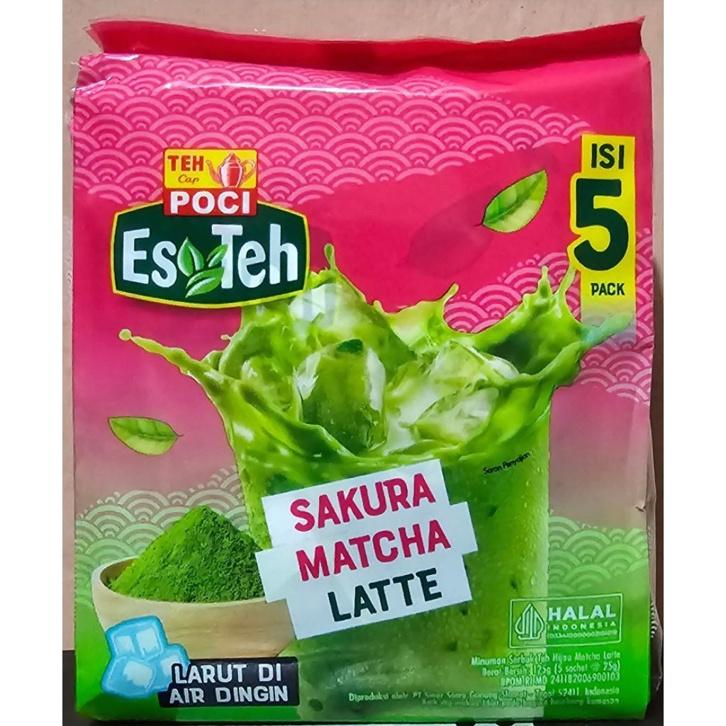 Jual Poci Es Teh Sakura Matcha Latte 125g (isi 5 sachet) | Shopee Indonesia