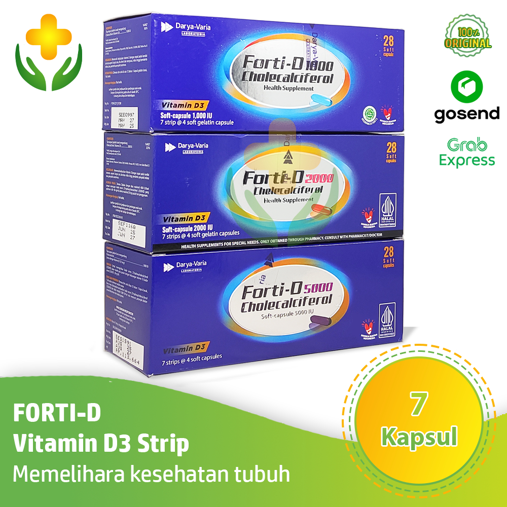 Jual Forti-D Vitamin D3 1 Strip isi 4 Kapsul - Vitamin D3 untuk Daya ...