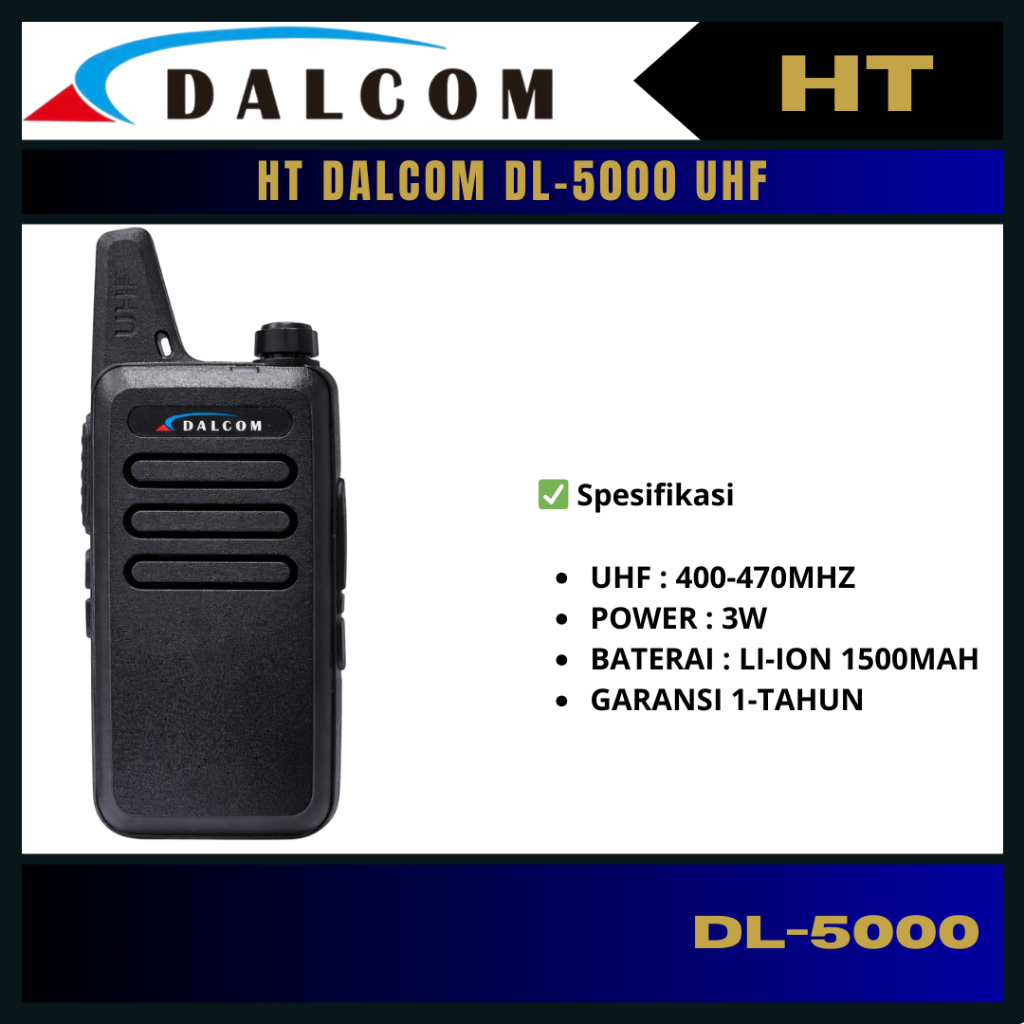 Jual ht dalcom dl-5000 ht frekuensi uhf | Shopee Indonesia