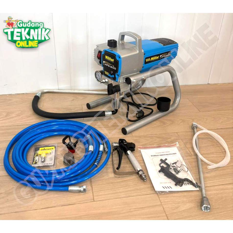 Jual Mesin Semprot Cat Spray Gun AIRLESS MOLLAR APS1200 T800A 800W ...