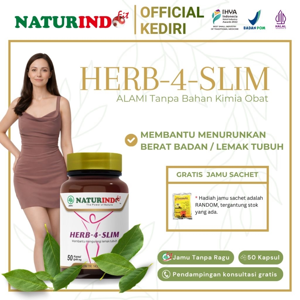 Jual HERB 4 SLIM Obat Herbal Pelangsing, Menurunkan Berat Badan, Diet ...