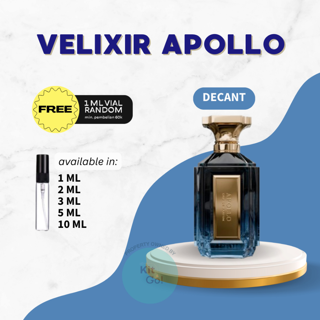 Jual DECANT Velixir Apollo Parfum Pria Share in Jar 1ml, 2ml, 3ml, 5ml ...