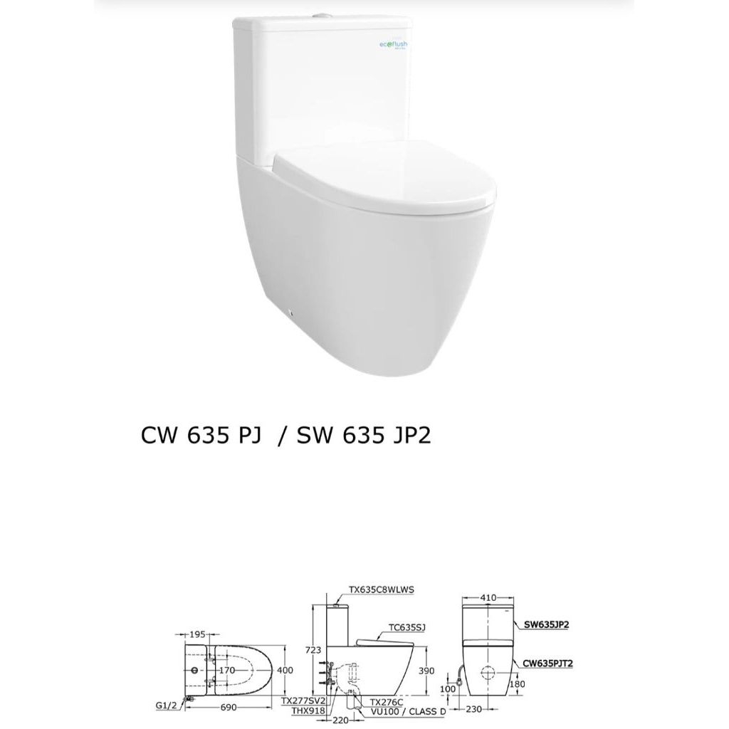 Jual Closet Kloset duduk TOTO Close Coupled Toilet Kualitas1 Grade A ...