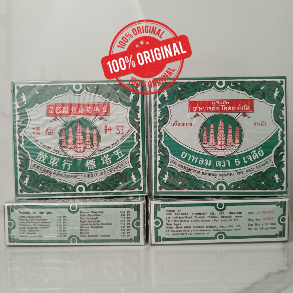 Jual Ya Hom Powder Menara Lima Pagodas Brand Obat Puyer Sakit Perut ...