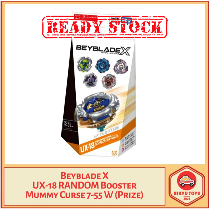 Jual Beyblade X UX-18 Mummy Curse 7-55 W Bit Wedge Random Booster Set ...