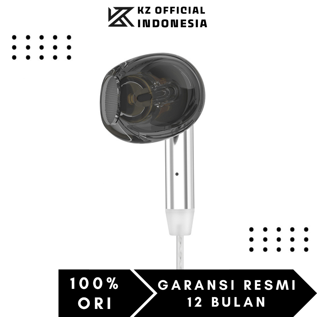 Jual KZ Duet Dual DD Dynamic Driver Earpod Earphone with Mic | Shopee ...