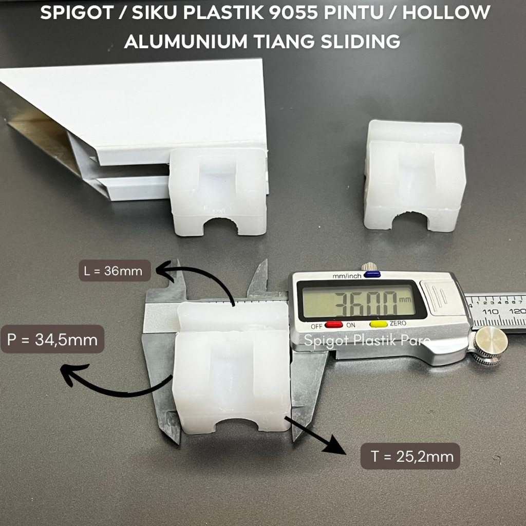 Jual SPIGOT / SIKU PLASTIK 9055 PINTU / HOLLOW ALUMUNIUM TIANG SLIDING ...