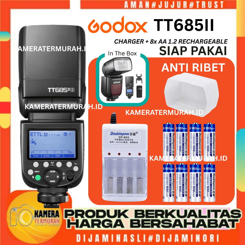 Jual Godox TT685II / TT-685 II Thinklite TTL Camera Flash for Canon ...