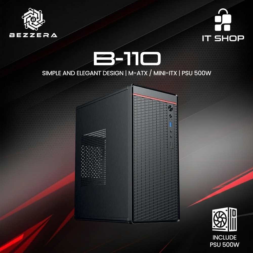 Jual Bezzera Casing PC Computer B110 include PSU 500W | Shopee Indonesia