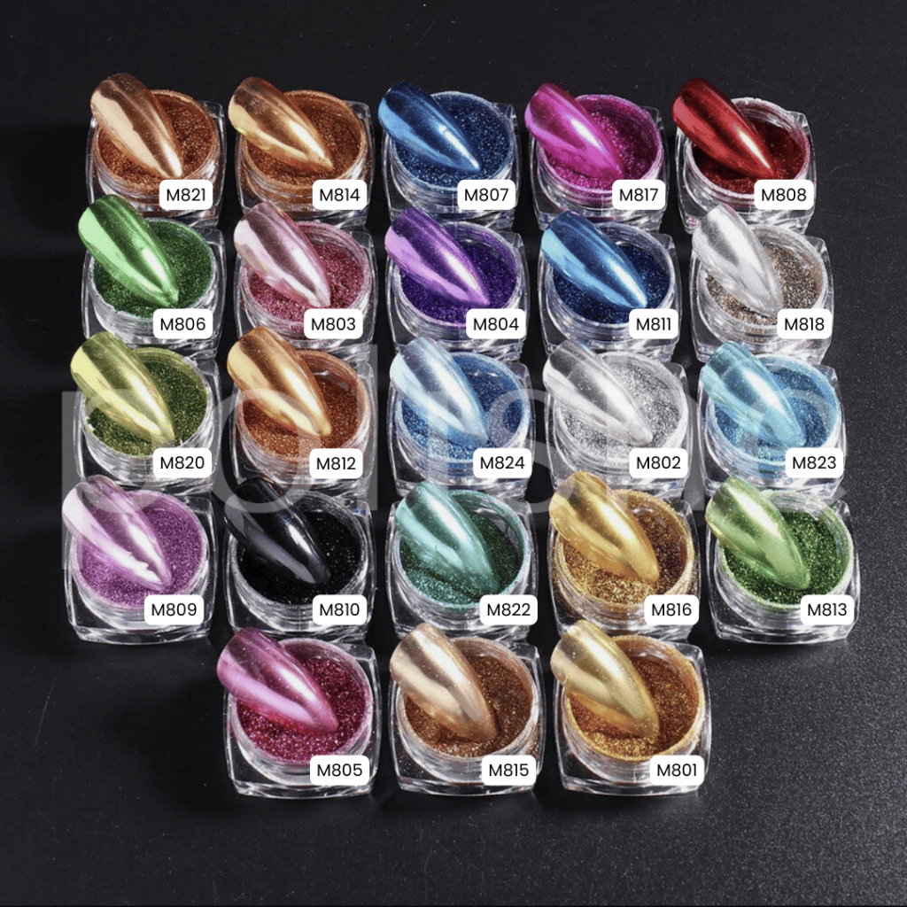 Jual Mirror Powder Chrome Glitter Titanium Nail Art Kutek Bubuk Kutek ...