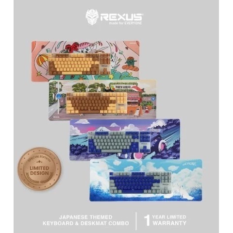 Jual Keyboard + Mousepad REXUS Ayaka Series TKL Fukenro RX-KG7 | Shopee ...