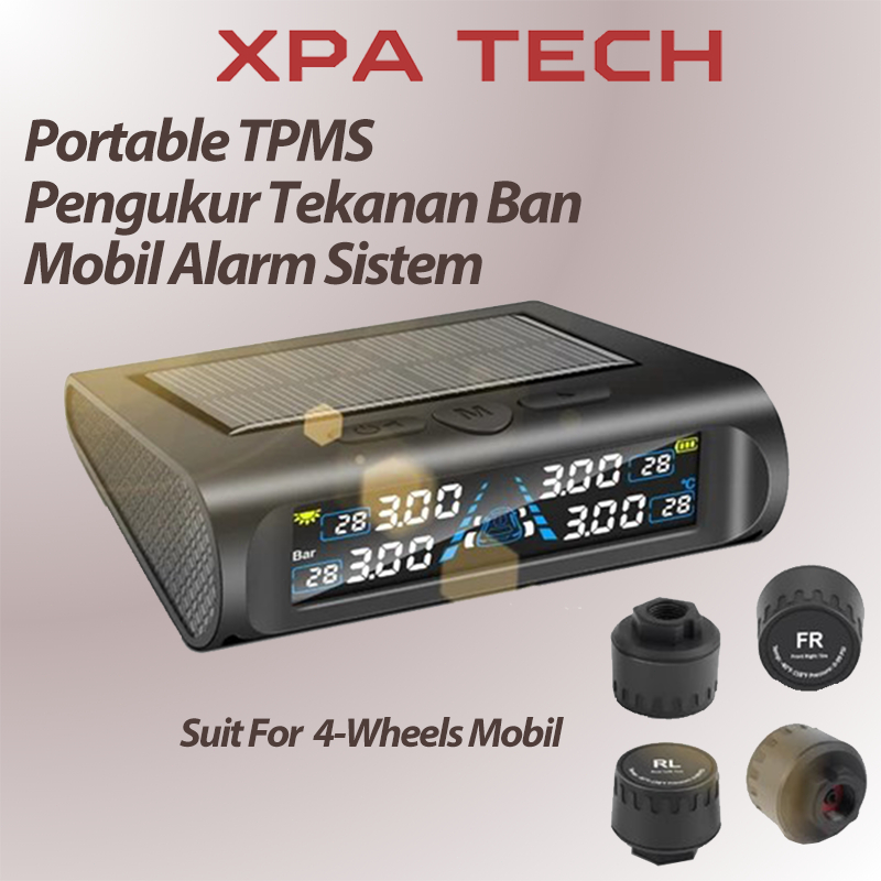 Jual XPA TPMS Solar Charging Pengukur Tekanan Ban Mobil Alarm Sistem ...
