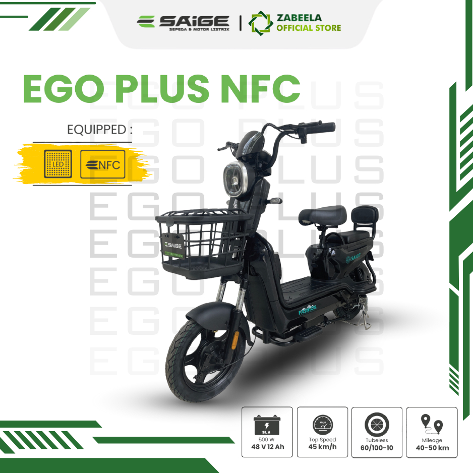 Jual Sepeda Listrik SAIGE Ego Plus NFC | Shopee Indonesia