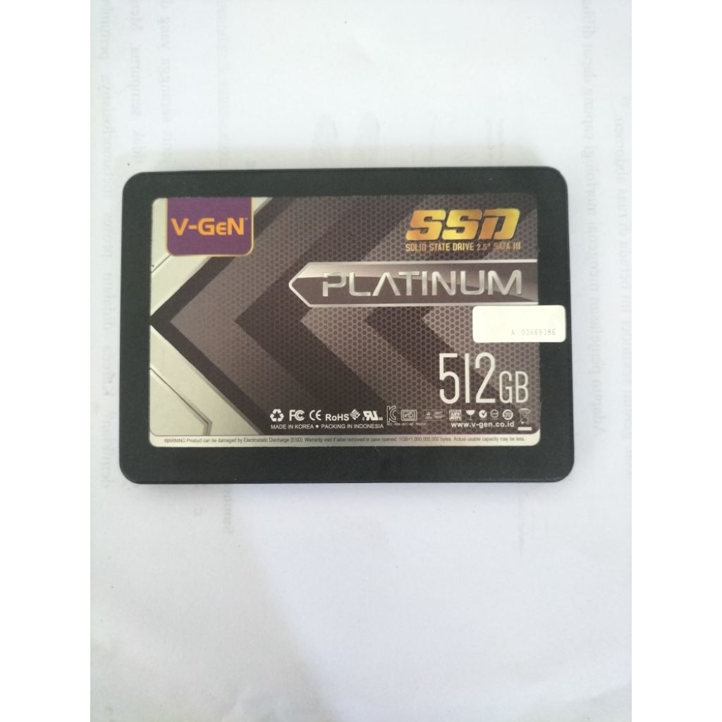 Jual SSD V-Gen 512GB BEKAS Health 99% sata | Shopee Indonesia