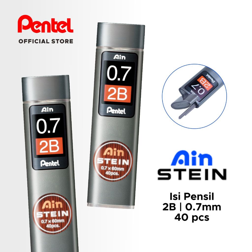 Jual Isi Ulang Pensil Mekanik Pentel Refill Lead Ain Stein C277 0.7mm ...