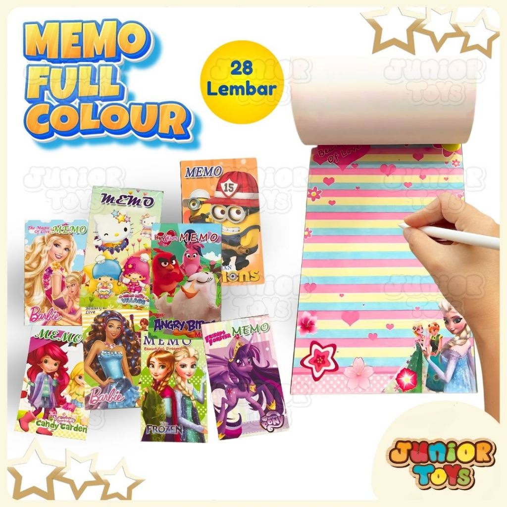 Jual Memo Notes Lem Ukuran Kecil Medium dan Besar Model Karakter Set ...