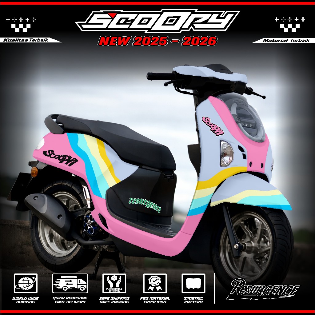 Jual (COD) Decal Sticker Honda Scoopy 2025 2026 All New Full body ...