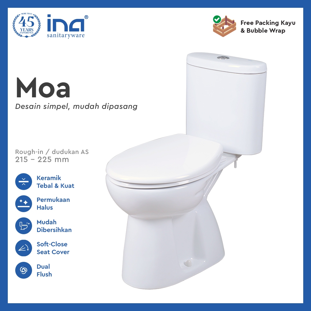 Jual INA Closet MOA | MOA + Toilet Spray |Closet Duduk - Kloset ...