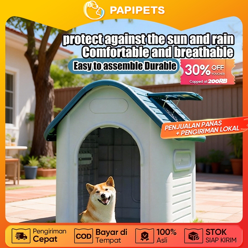 Jual Kandang Anjing Besar Outdoor Kayu Lapis Anti Rayap & Tahan Cuaca ...