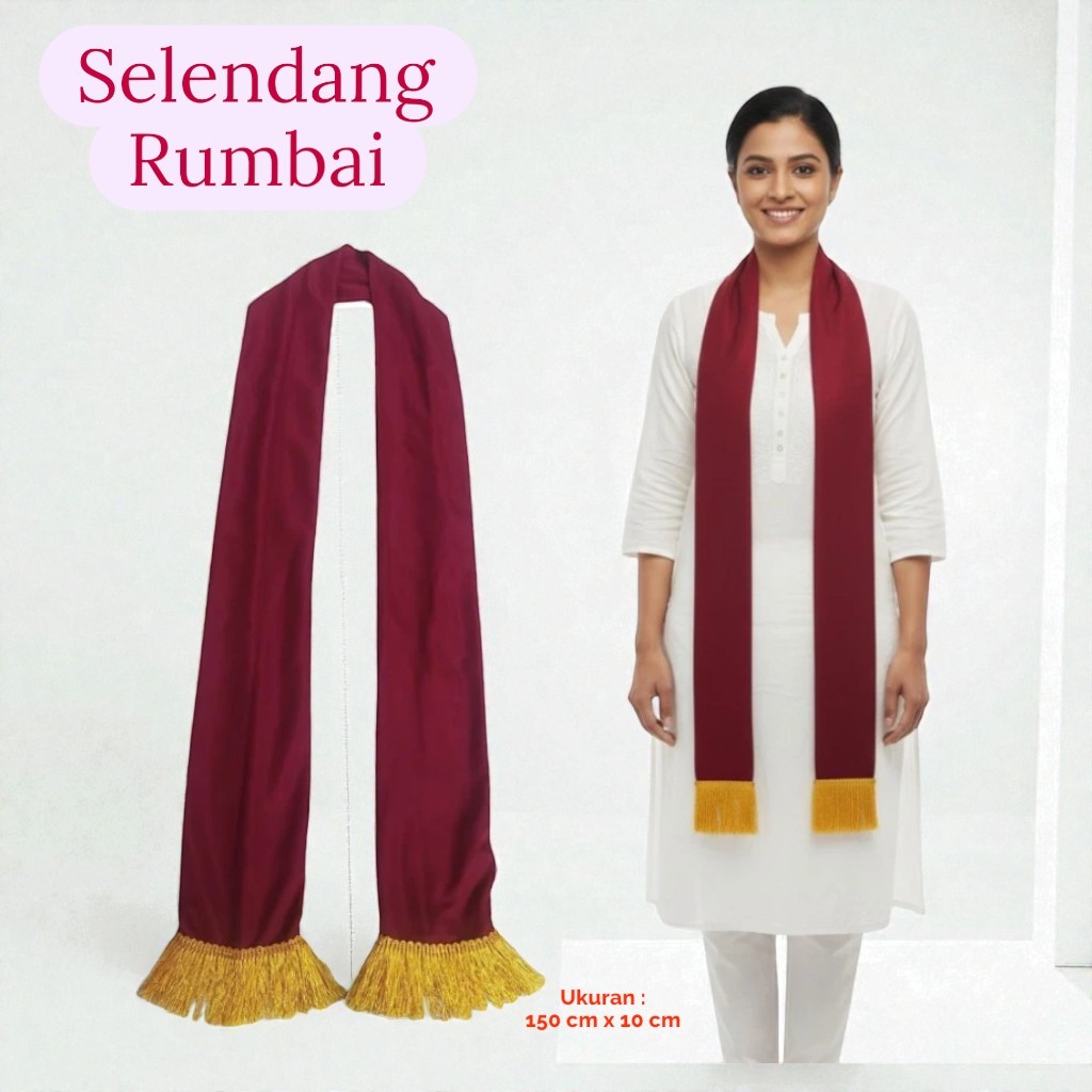 Jual Selendang Rumbai Tari Tradisional Maroon Gold Anak & Dewasa untuk ...