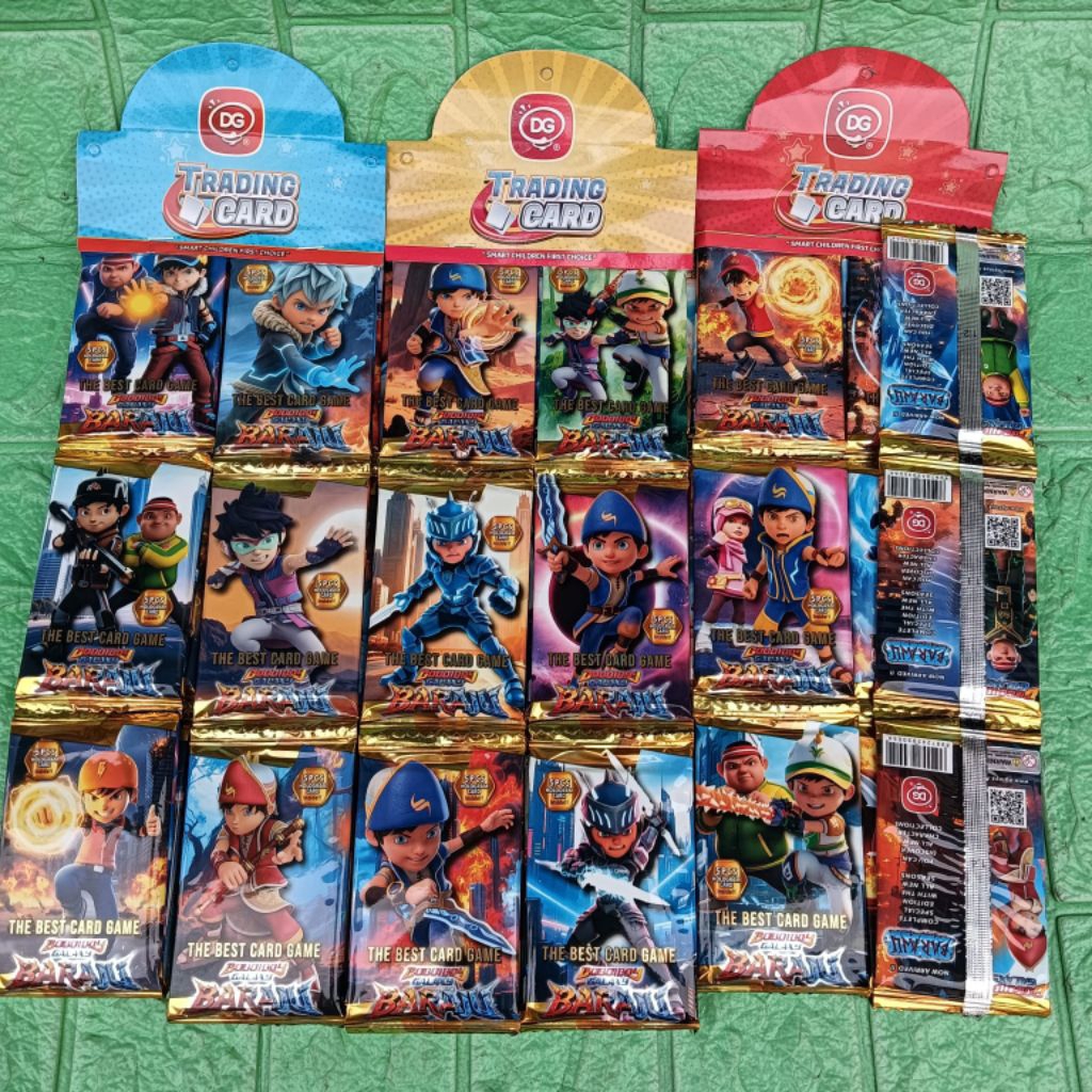 Jual 12 Sachet Mainan Kartu BOBOIBOY GALAXY BARAJU Trading Card Game ...