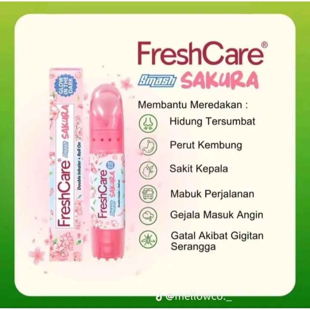 Jual FRESHCARE DOUBLE INHALER ROLL ON SAKURA | Shopee Indonesia