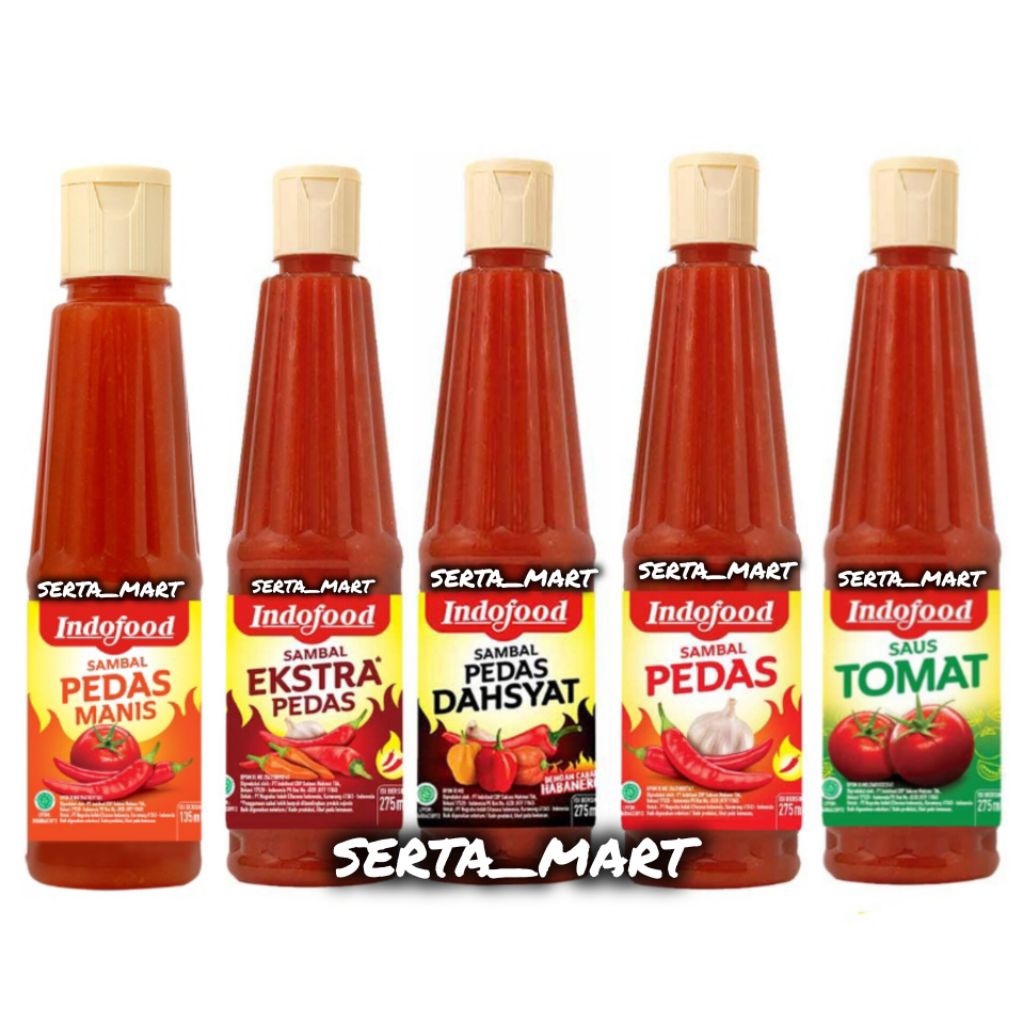 Jual Indofood Sambal Pedas / Extra / Dahsyat / Manis Pedas / Saus Tomat ...